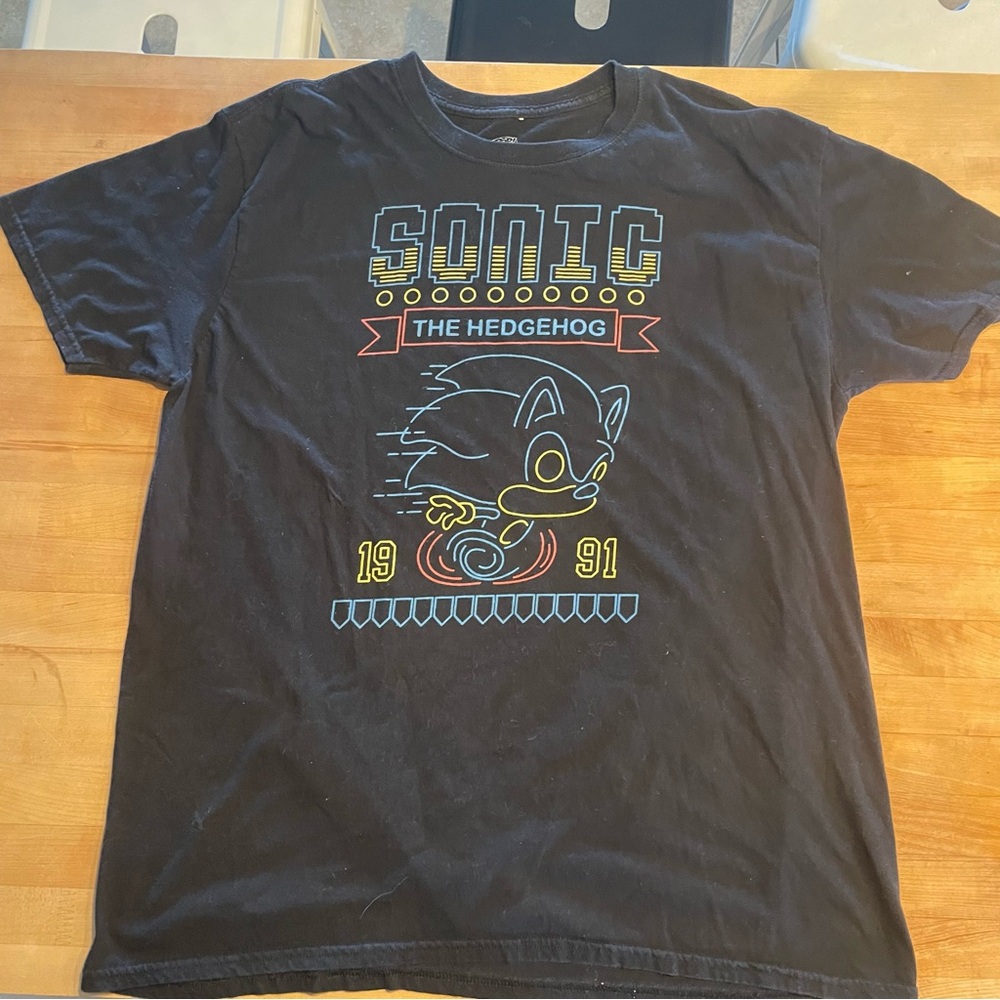 Retro Vintage Sonic The Hedgehog T-Shirt Pop! Tees Si… - Gem